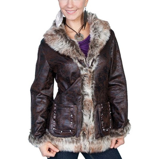 Scully Faux Fur Dark Brown Women's Jacket 8013 – Wild Bill's Western Store