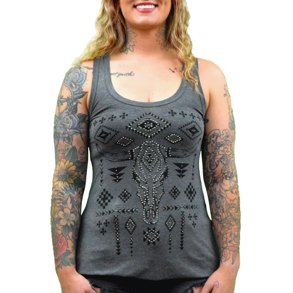 Liberty Wear Soutwestern Steerhead Women's Tank 7541 – Wild Bill's ...